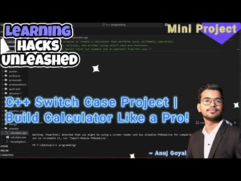 C++ Mini Project | Calculator Using Switch Case | Class 12 Project by Anuj Goyal - YouTube