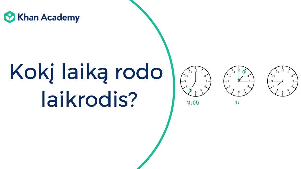 Kokį laiką rodo laikrodis? | Matavimo vienetai ir diagramos ...