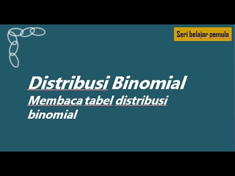 Distribusi Binomial Dan Cara Membaca Tabel Binomial - YouTube