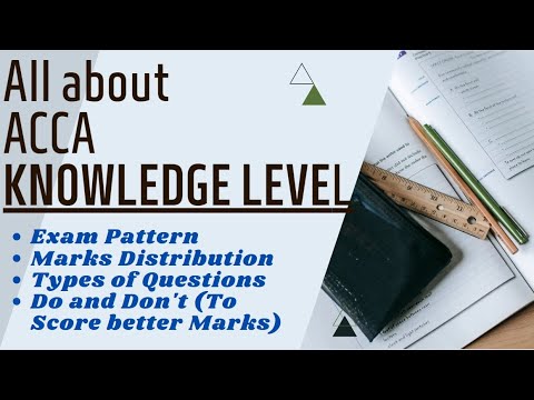 ACCA - Knowledge level - Exam Structure, Marks Distribution, Types of questions and Do and DON'T ...