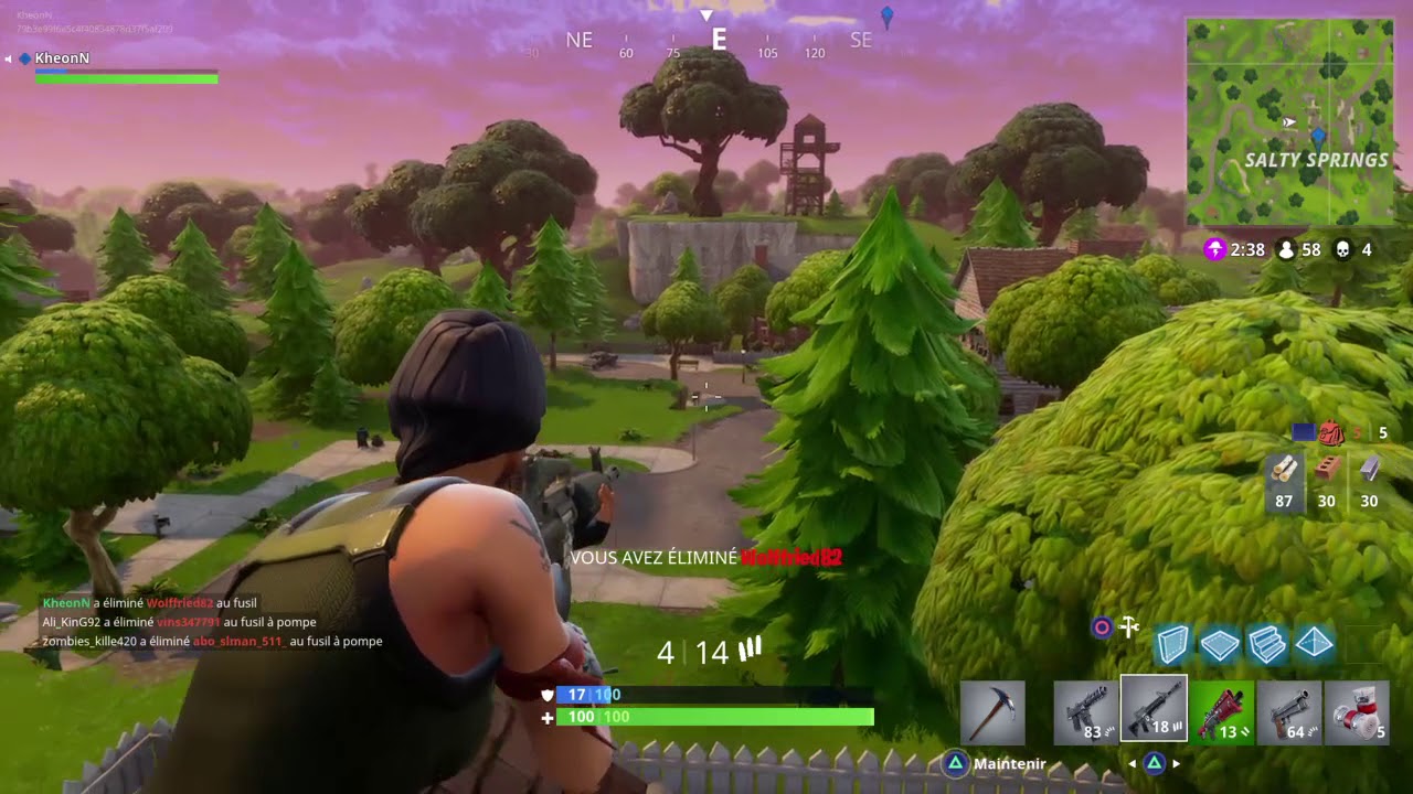 Bon début de game sur fortine - YouTube