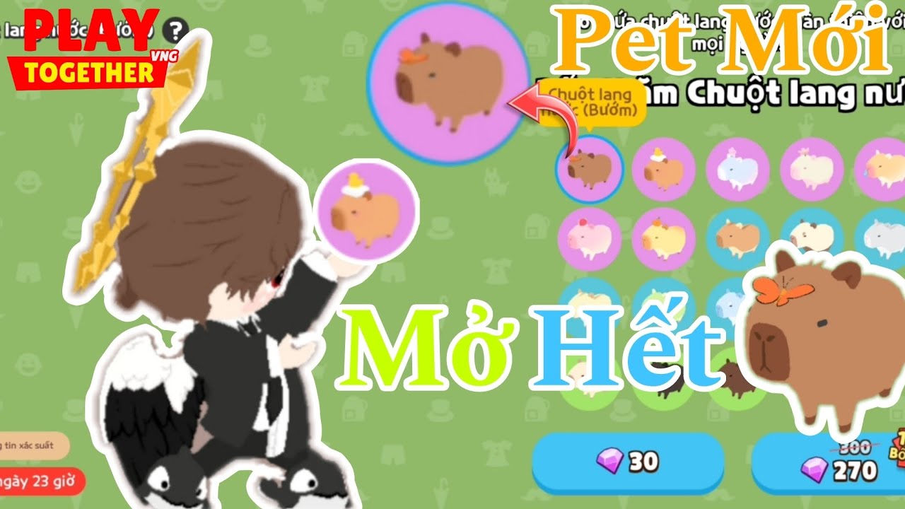 Play Together | Mình mở hết tất cả pet Capybara mới - YouTube
