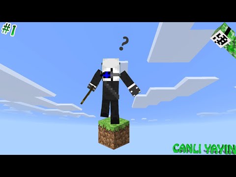TEK BLOK NEYİMİZE YETMİYOR! | Minecraft Sky Block (One Block Map) [Canlı Yayın]