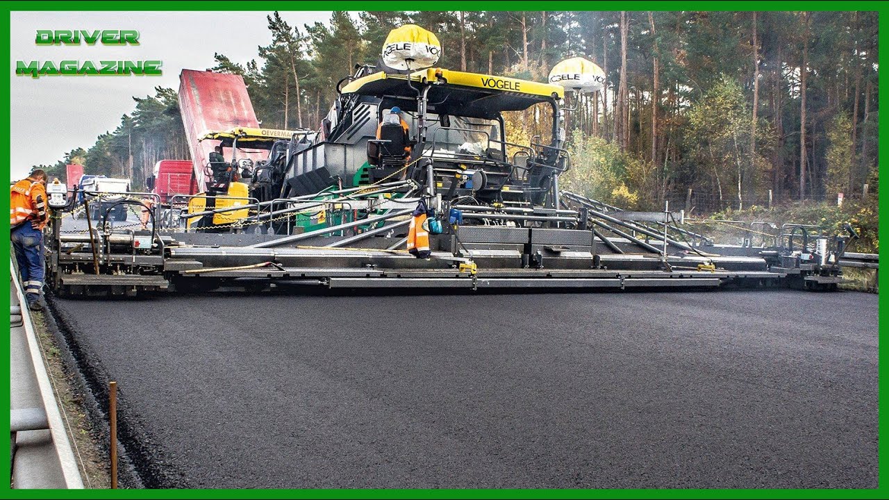 World Largest Asphalt Paving Equipment Machines In Working. Road ...