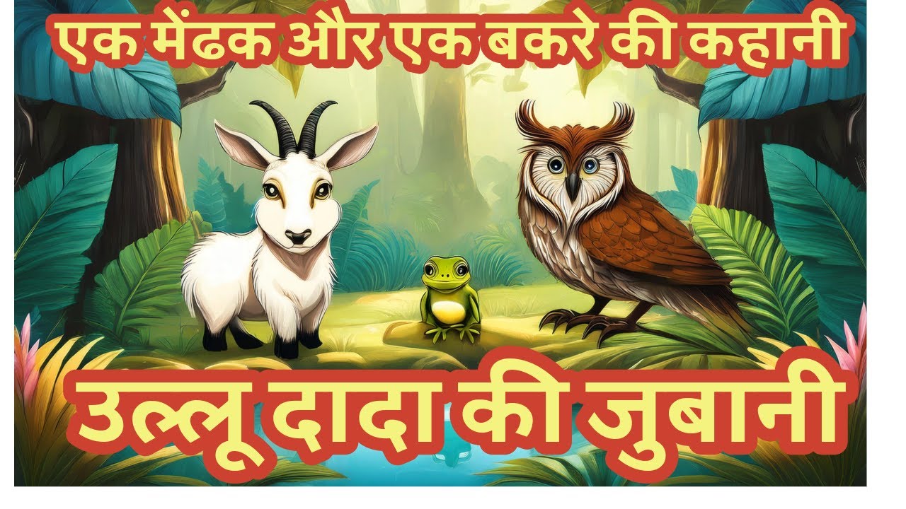 story of a goat and frog for kids | एक मेंढक और एक बकरे की कहानी उल्लू ...