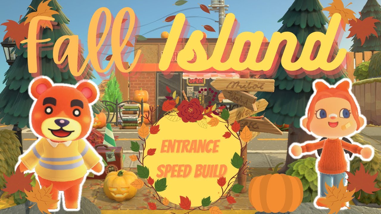 ENTRANCE SPEED BUILD | FALL ISLAND | ACNH - YouTube
