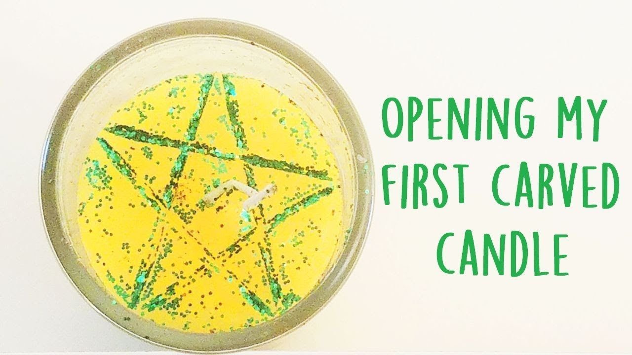 Opening My First Custom Carved Candle - YouTube