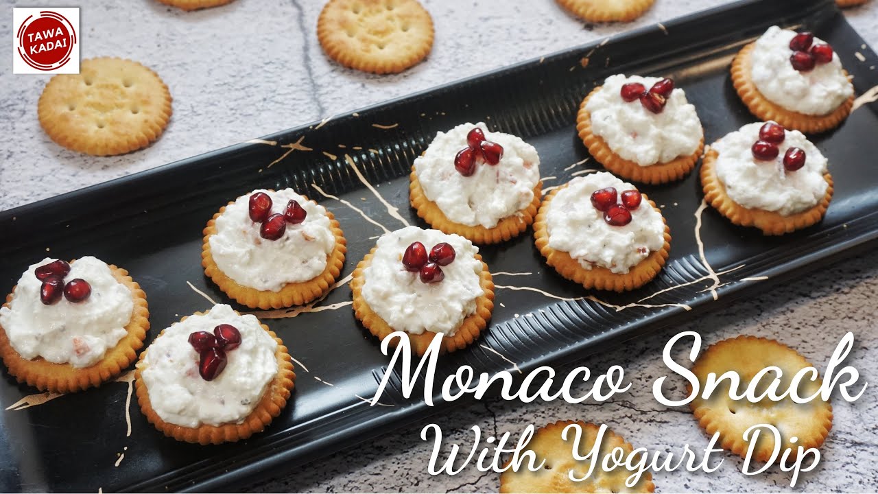 मोनाको बिस्कुट स्नैक | Monaco biscuit Snack | 3 minute easy recipe ...
