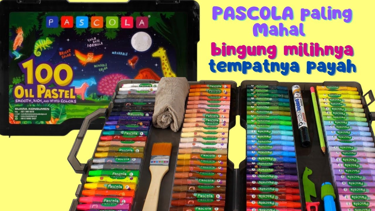 Unboxing Pascola 100 oil pastel pertama di Indonesia | Review First ...