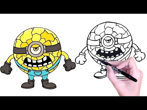 💙💛 Cómo dibujar MEGA MINION JERRY de DESPICABLE ME 4 (DIBUJO PASO A ...