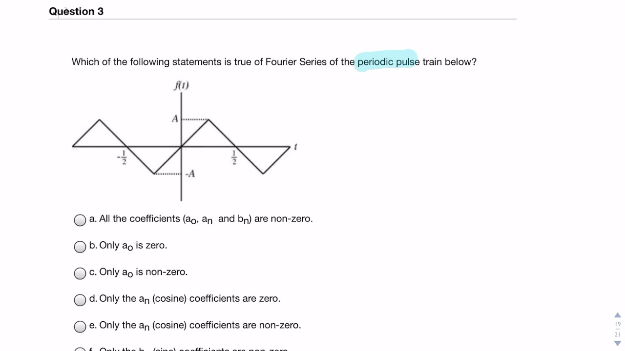 Fourier Series of odd signal, example - YouTube