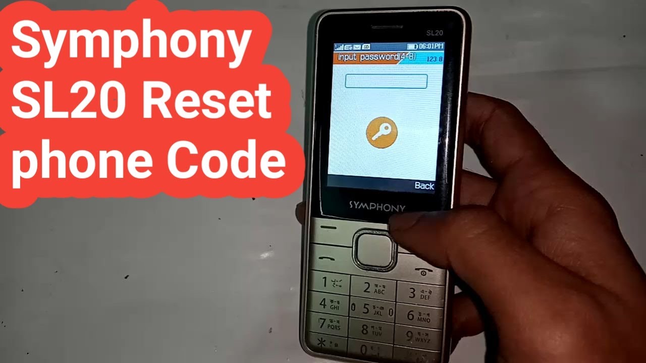 Symphony SL20 reset phone code - YouTube