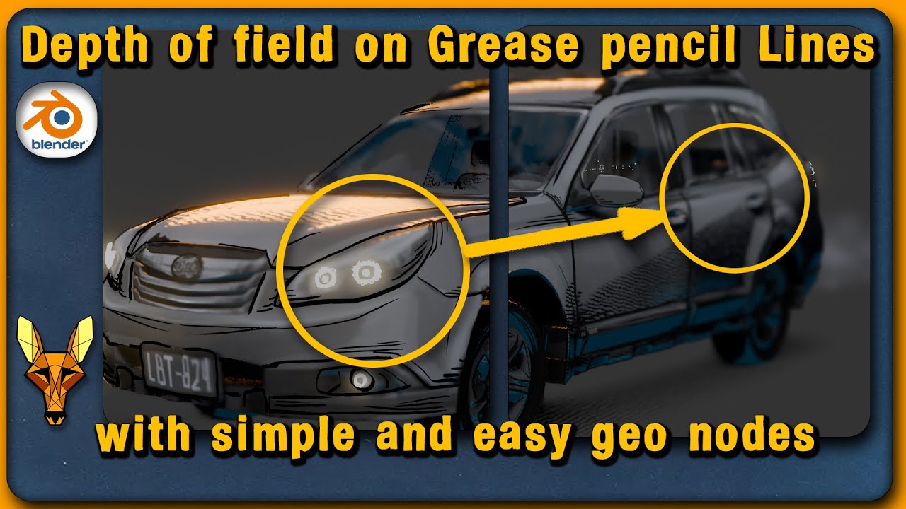 depth of field on Grease pencil with geometry nodes - YouTube