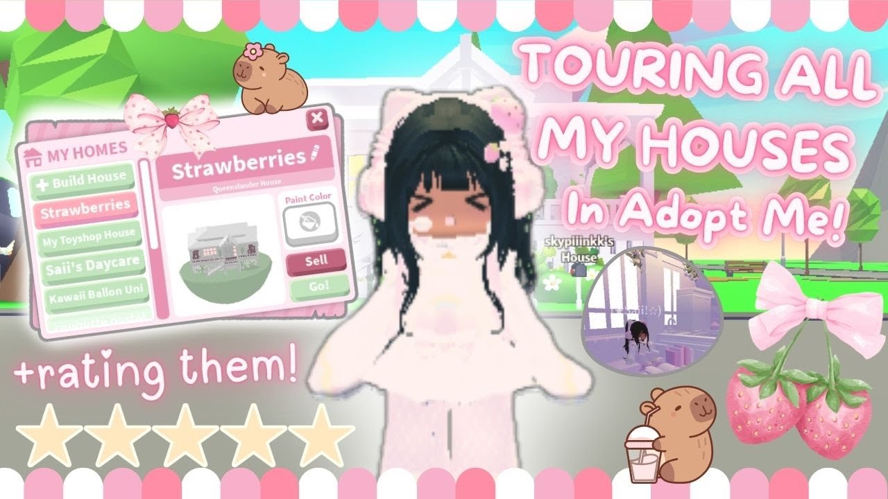 Touring All My Houses In Adopt Me! + Rating Them! - Saiipiink - YouTube