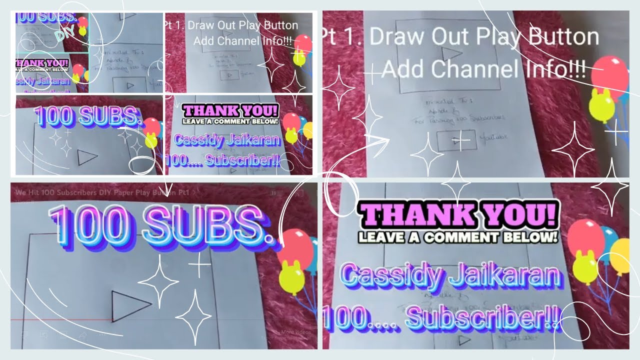 We Hit 100 Subscribers | DIY Paper Play Button | Pt1 - YouTube