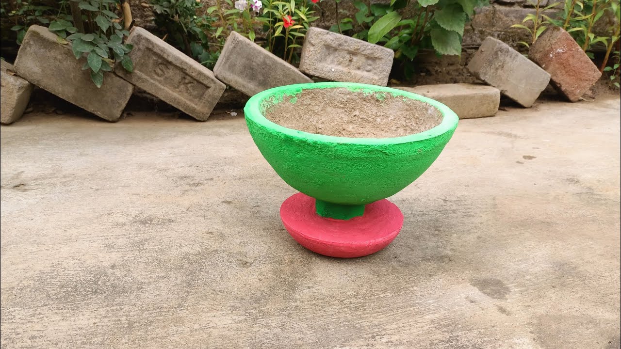 How to make a Flower Pot at House || Makeing A Beautiful Flower Vase ...