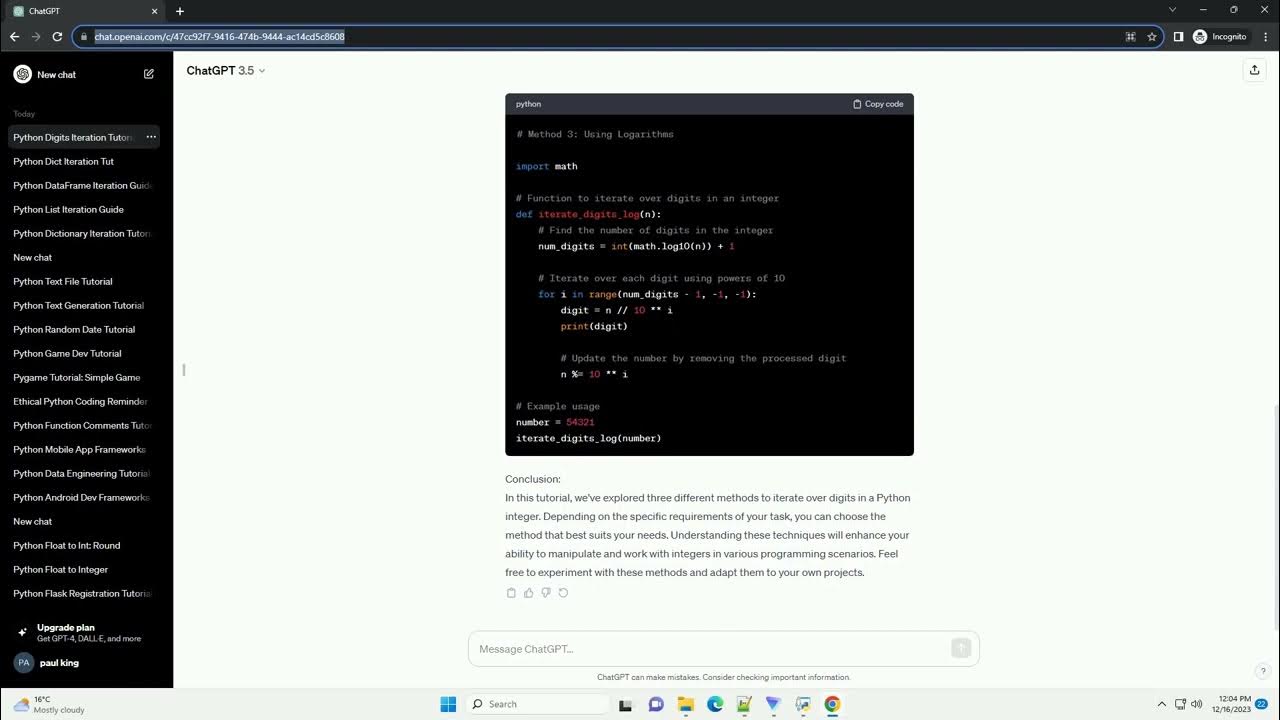 python iterate over digits in integer - YouTube
