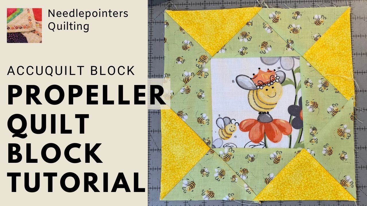 Propeller Quilt Block Accuquilt Tutorial - YouTube