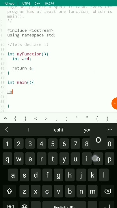 Function int return_type void parameter function declaration - YouTube