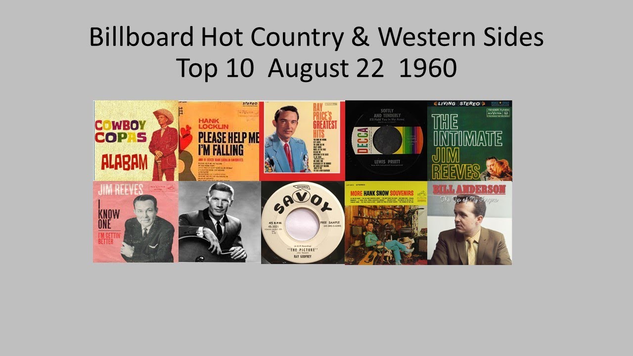 Billboard Top 10, Country & Western Sides Aug 22 1960 - YouTube