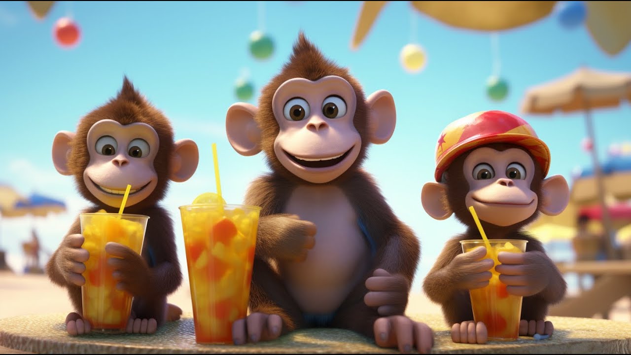 Summer Monkeying Around Three Cute Little Primates Soak Up the Sun ...