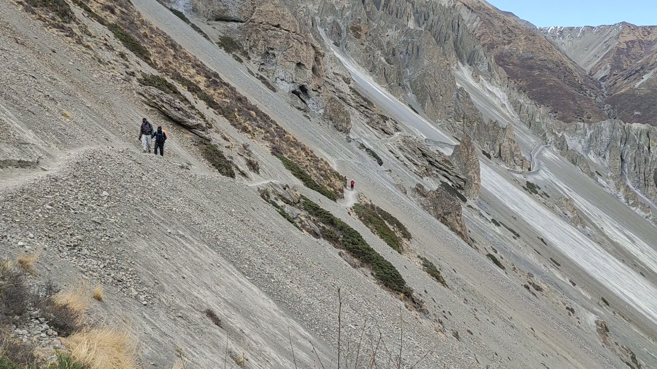 Tilicho lake Landslide Area - YouTube