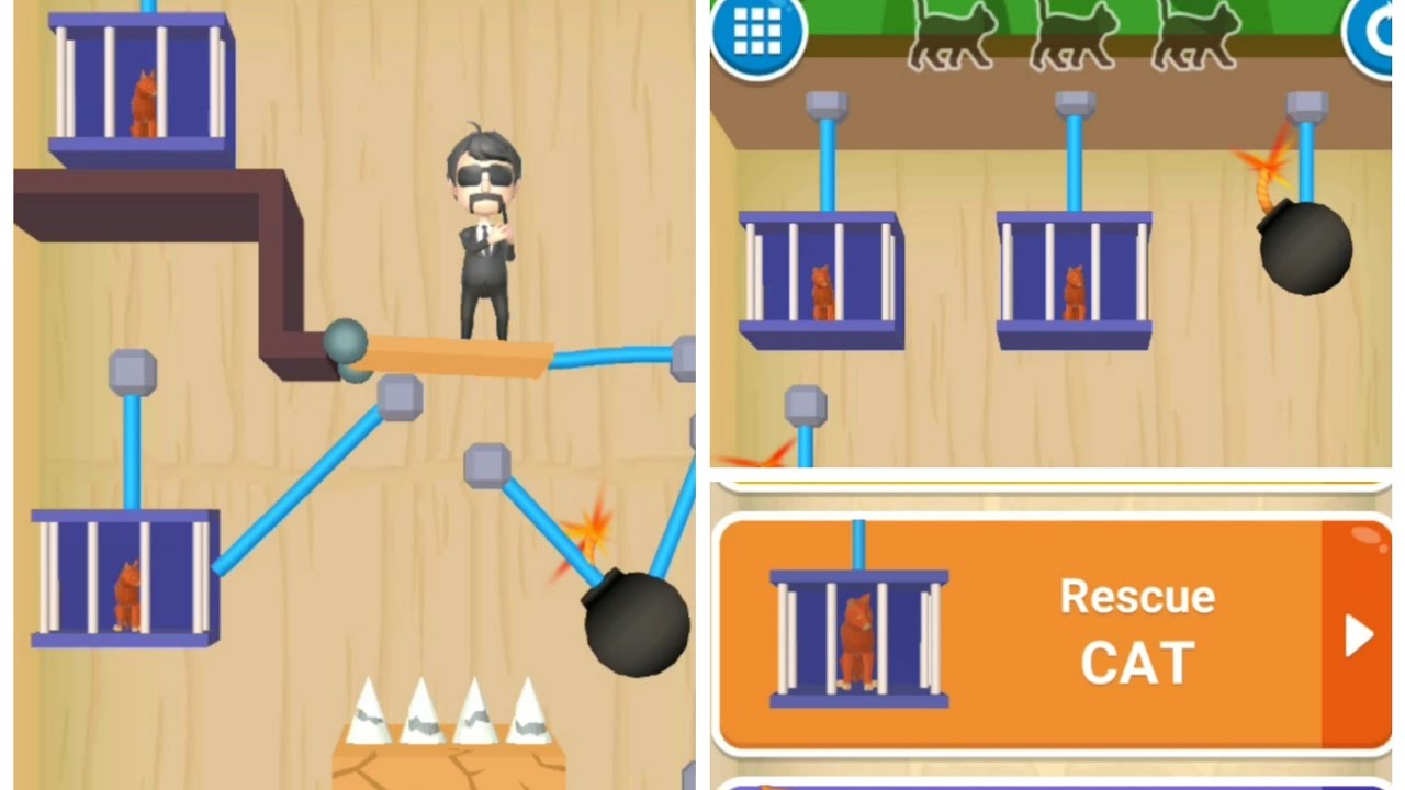 RESCUE CUT NEW UPDATE RESCUE CAT - ALL 35 LEVELS GAMEPLAY - YouTube