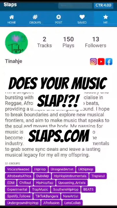 Slaps.com Does Your Music Slap!?? Ask Distokid audience before you publish. #doesitslap # ...