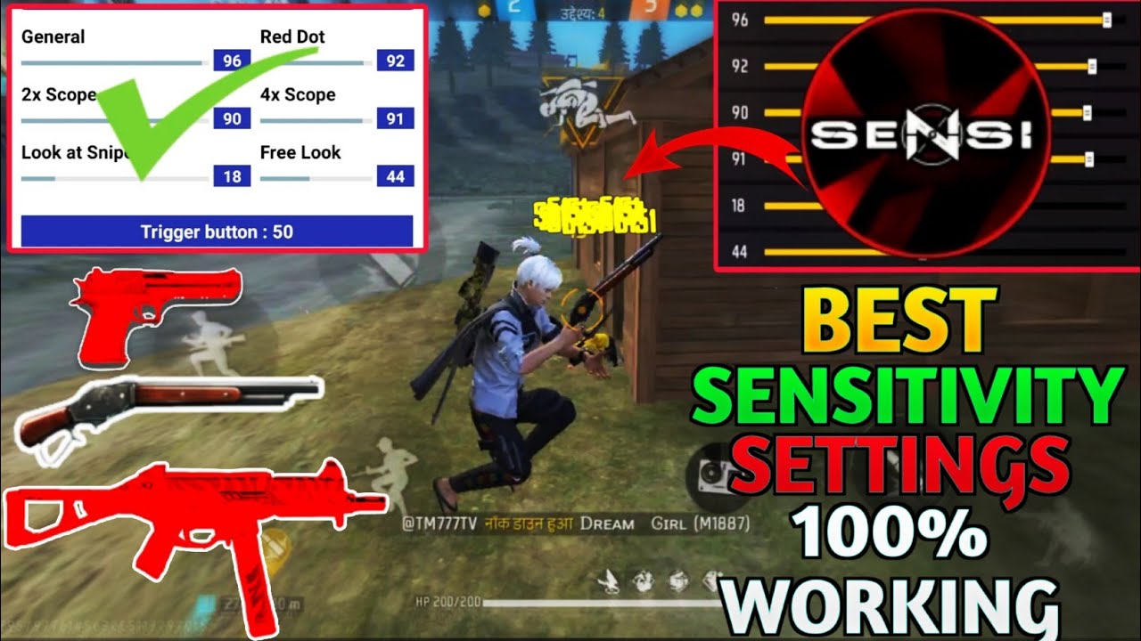 Free Fire Headshot Setting 2023⚡ Best Sensitivity Settings⚙️|New ...