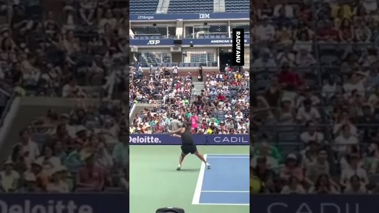 Emma Raducanu falls during training for US Open - YouTube