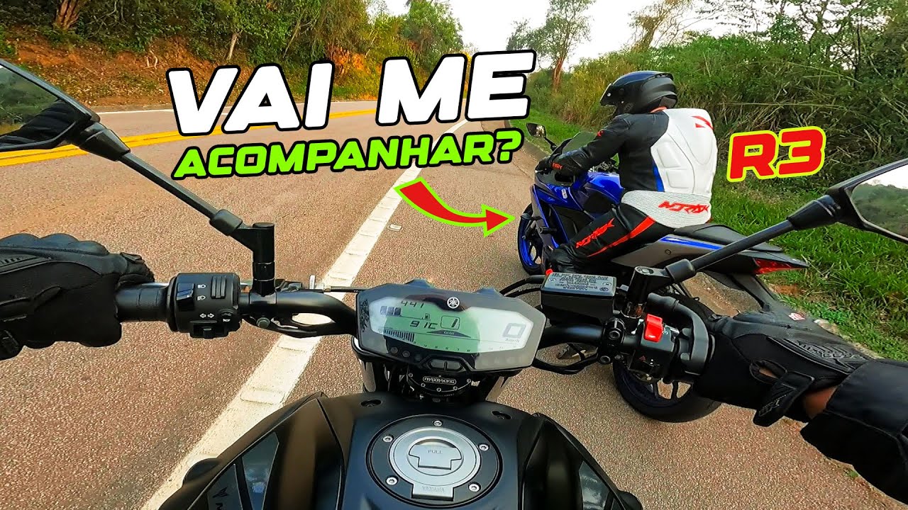 MT07 vs R3 - Estratada dos Romeiros - YouTube