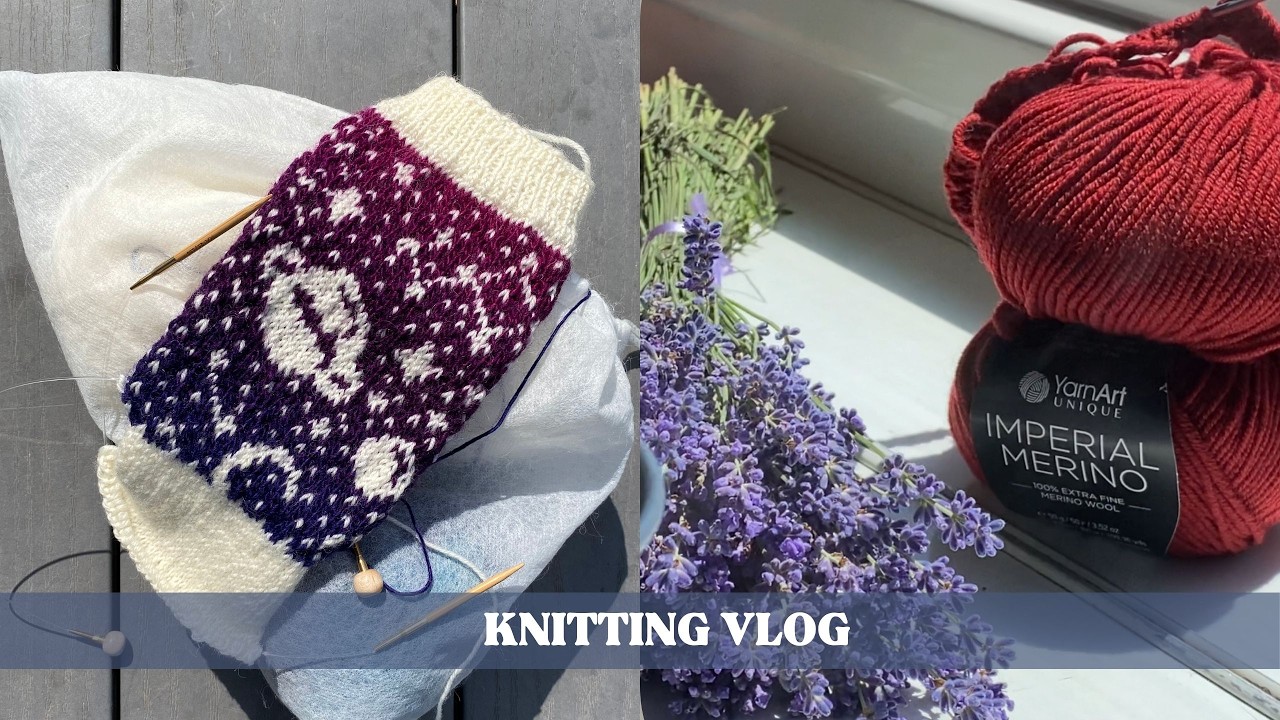 knitting vlog | knitting in public day | first try in sewing - YouTube