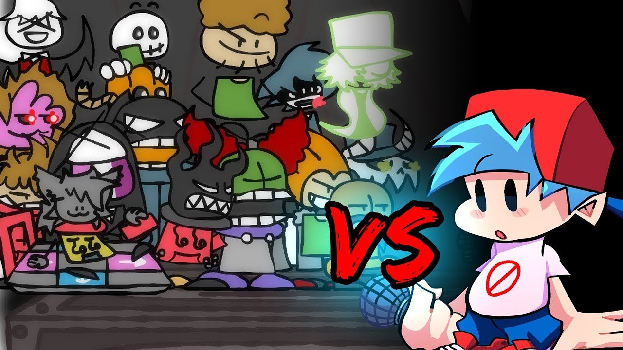 FNF My Battle but Different Characters Sing it Everyone Sings My Battle ...