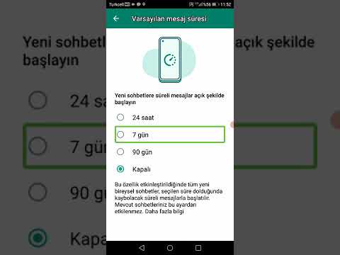 WhatsApp'ta süreli mesajlar özelliği