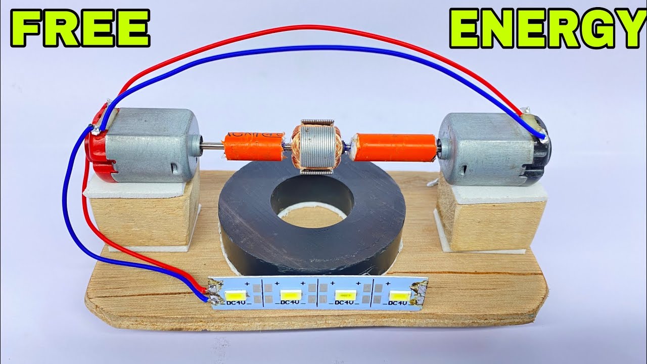 Free energy generator with dc motor and magnets || new technology free ...