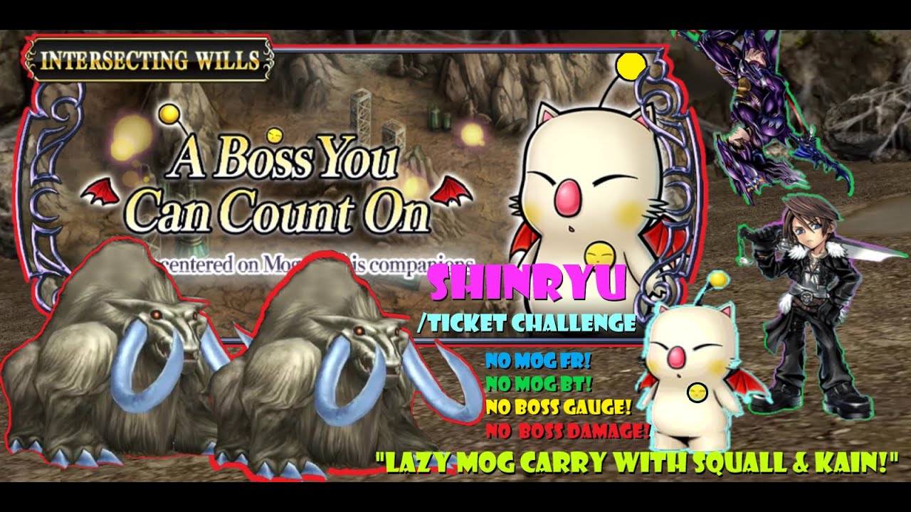 DFFOO[GL] "Lazy Mog carry with Squall & Kain!" Mog IW: A Boss You Can ...