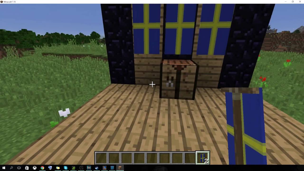 Minecraft how to make the swedish flag - YouTube