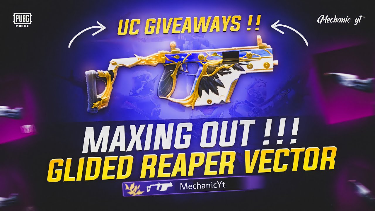 New Vector- Gilded Reaper Skin | UC Giveaway | PUBGM | Mechanicyt - YouTube