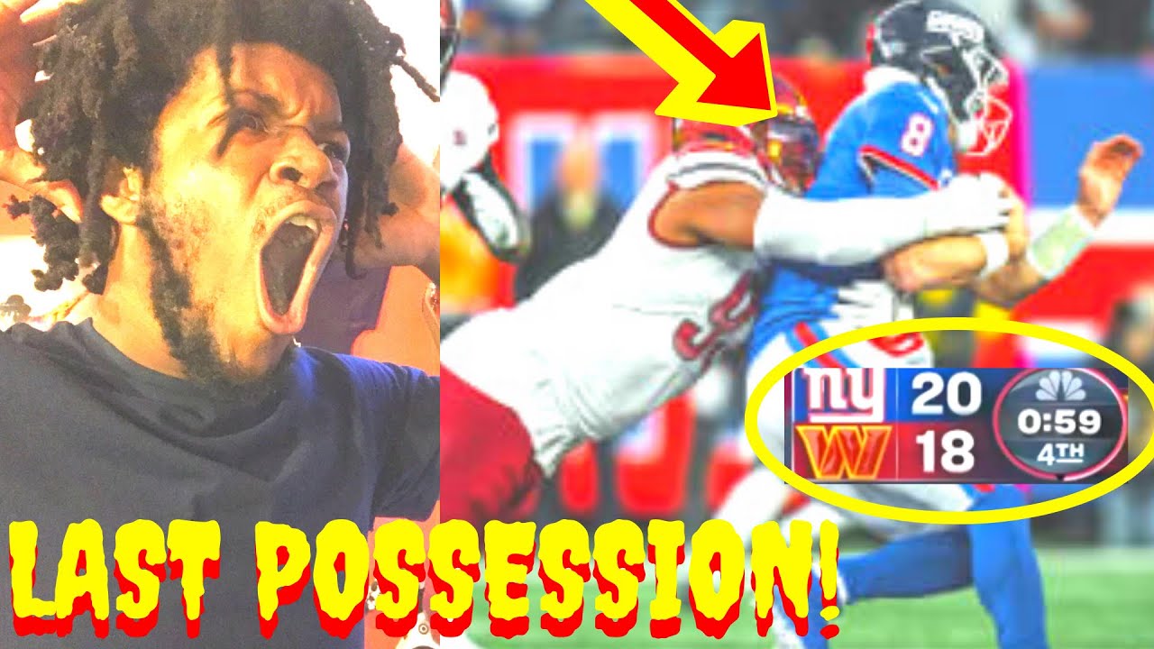 COMMANDERS VS GIANTS REACTION 2022 NEW YORK GIANTS VS WASHINGTON ...