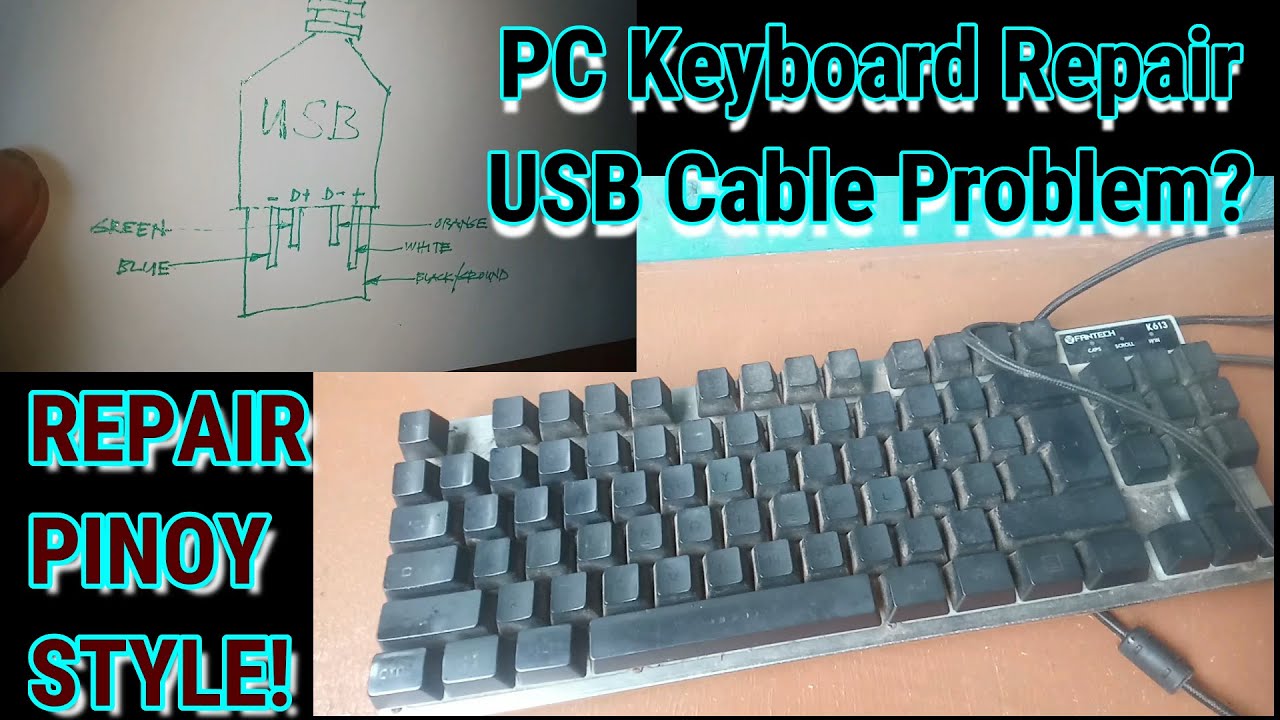 How To Fix A Broken Keyboard Wire - YouTube