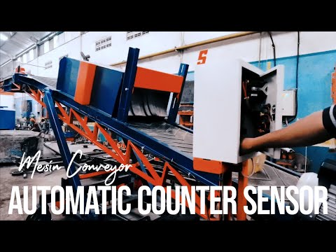 Mesin Conveyor Automatic Counter Sensor - YouTube