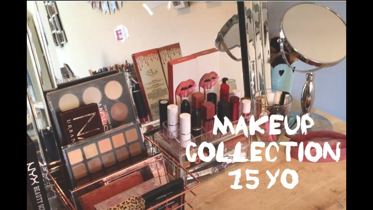 Realistic 15 year old makeup collection 2018 - YouTube