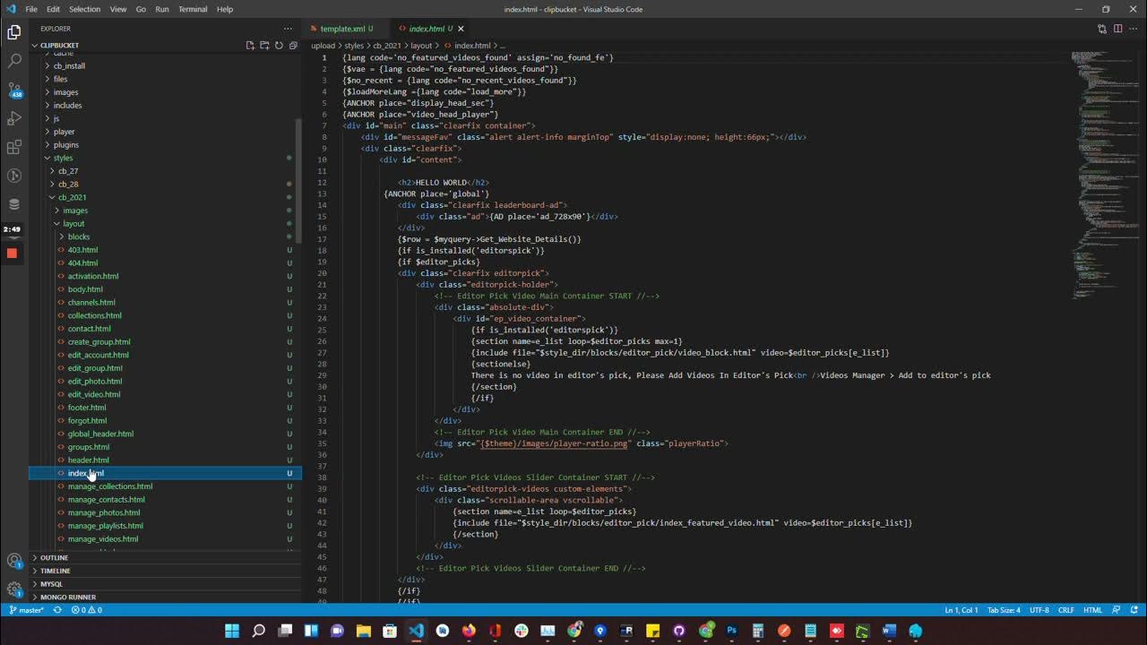 How to Create new Template & Edit in ClipBucket - YouTube