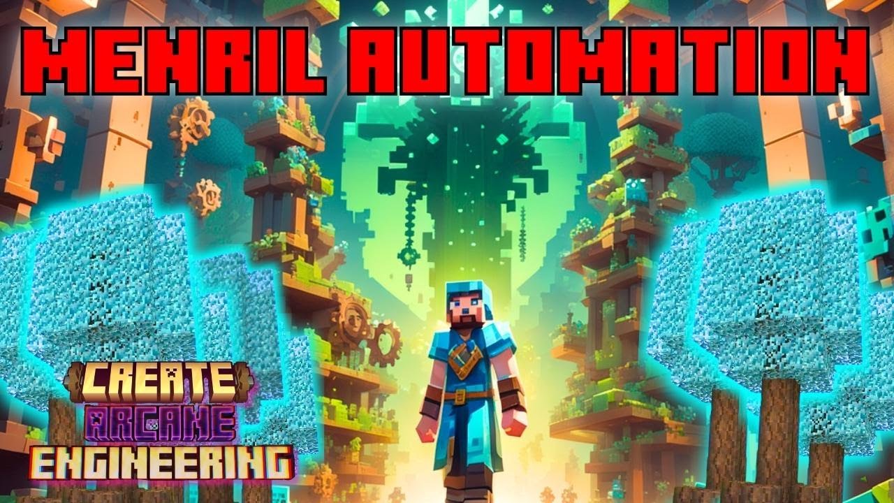 Menril Tree Automation with Create Mod - Create Arcane Engineering Episode 2! - YouTube