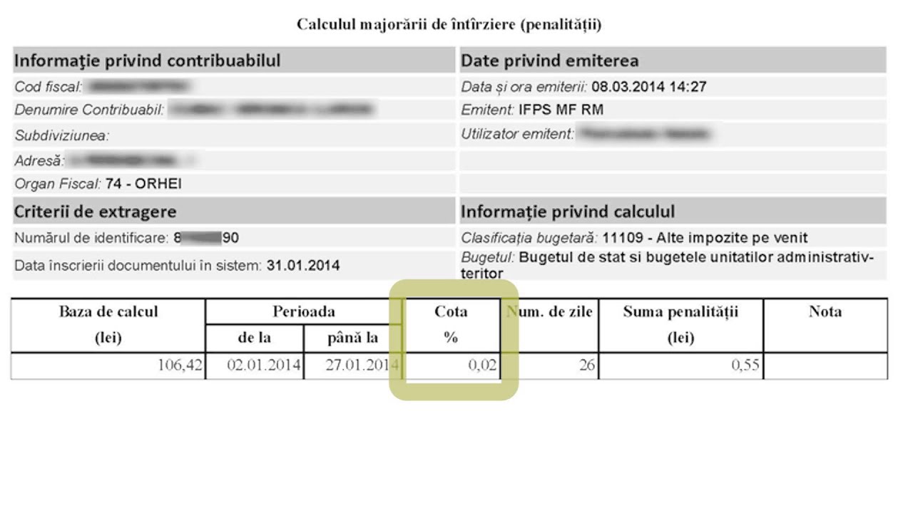 Tutorial video - Contul curent al contribuabilului Raportul CC 01MÎ ...