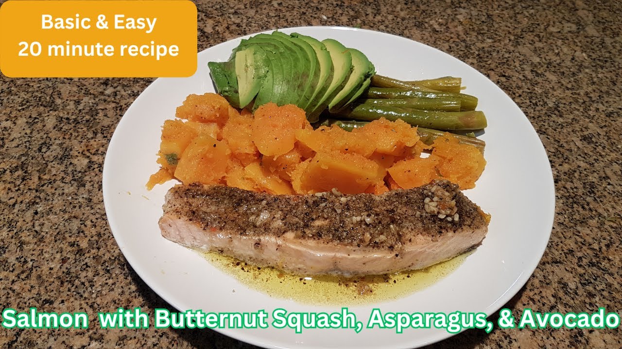 Easy Dinner Recipe: Salmon, Asparagus, and Butternut Squash | Basic Ass Cooking - YouTube