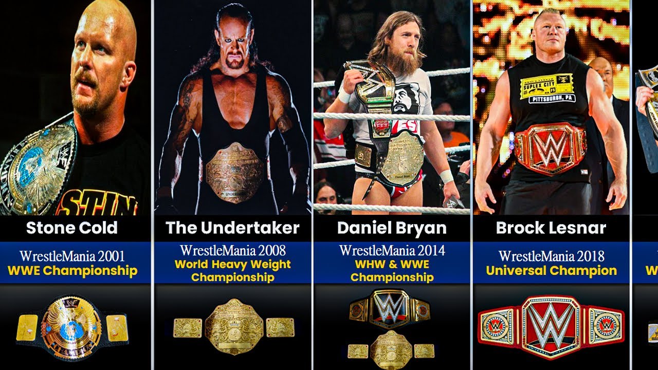 The Most Title Winner In Every WrestleMania - YouTube
