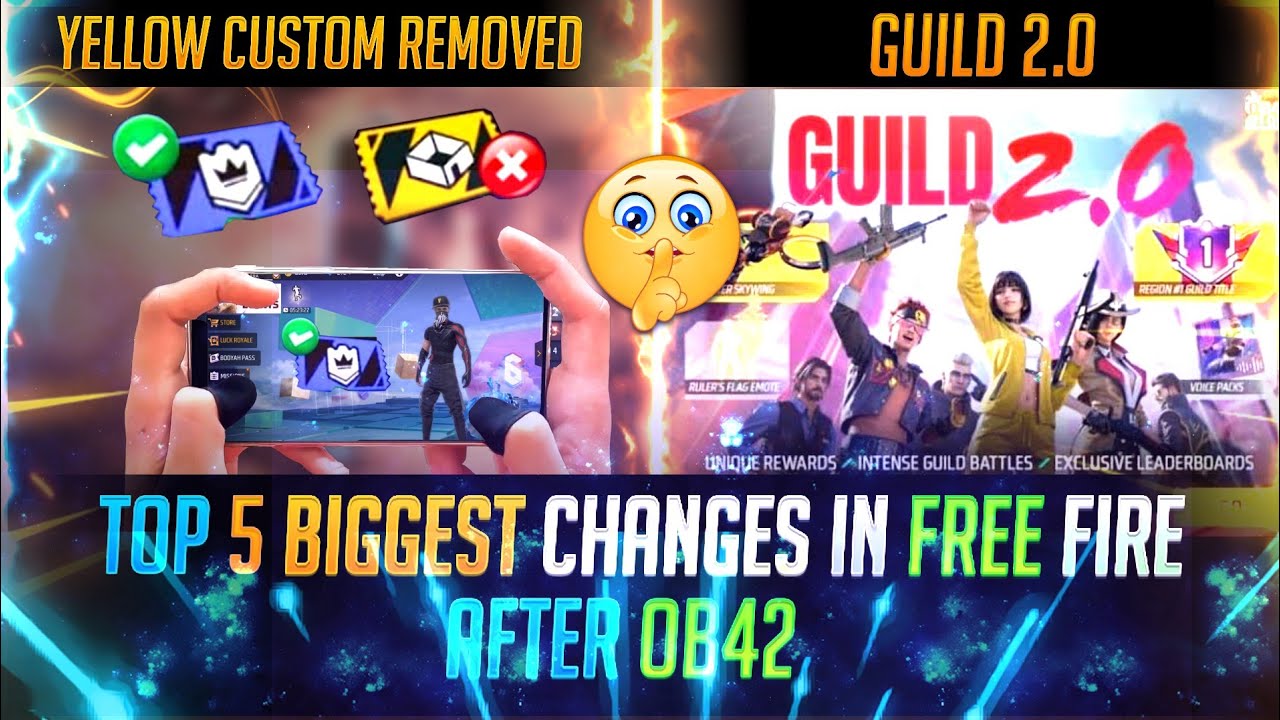 5 MAJOR CHANGES IN NEW OB42 UPDATE || FREE FIRE NEW OB42 UPDATE || FREE ...