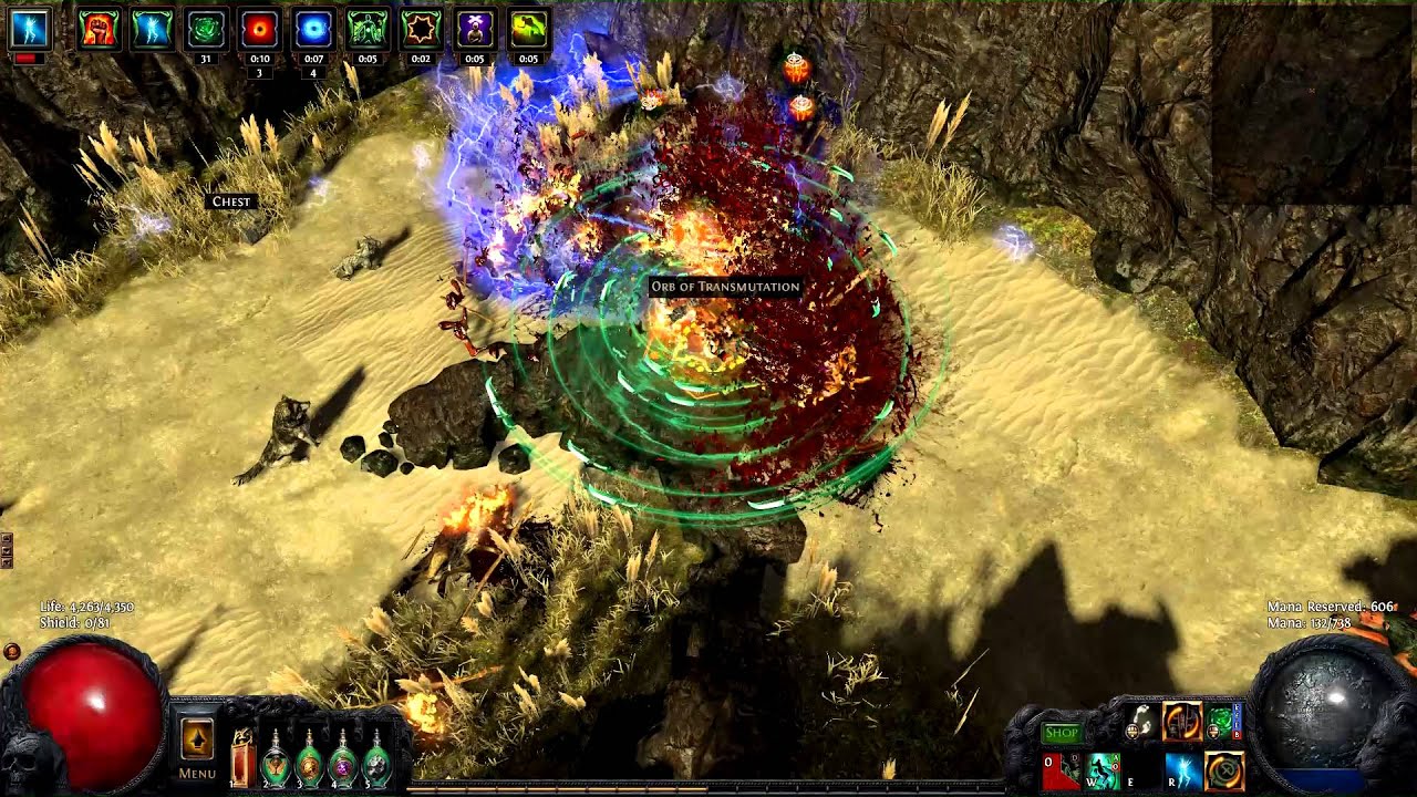 Path Of Exile - Feanor's Blade Vortex Laggy Build ! Gorge Run - YouTube