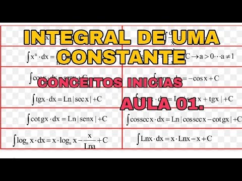 01. Integral de uma constante (conceitos iniciais) | Aula 01. - YouTube